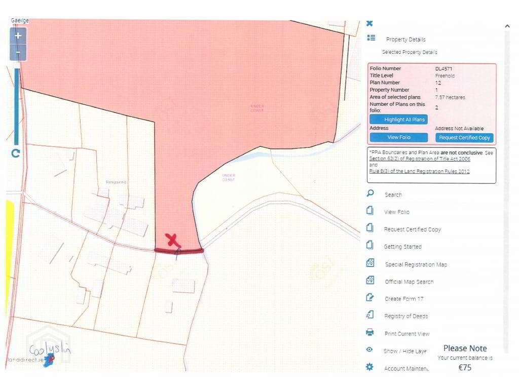 1 Acre Site For Sale At Coolyslin, Castlefin
