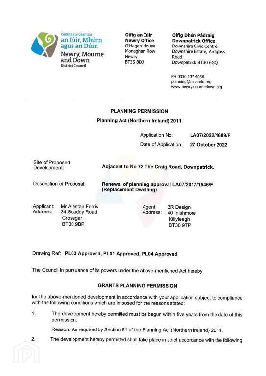 Freehold Building Site Adjacent To, 72 The Craig Road, Downpatrick